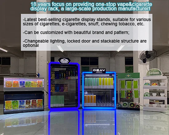 Custom 3 shelves chewing tobacco display rack shelving supplier Satom®